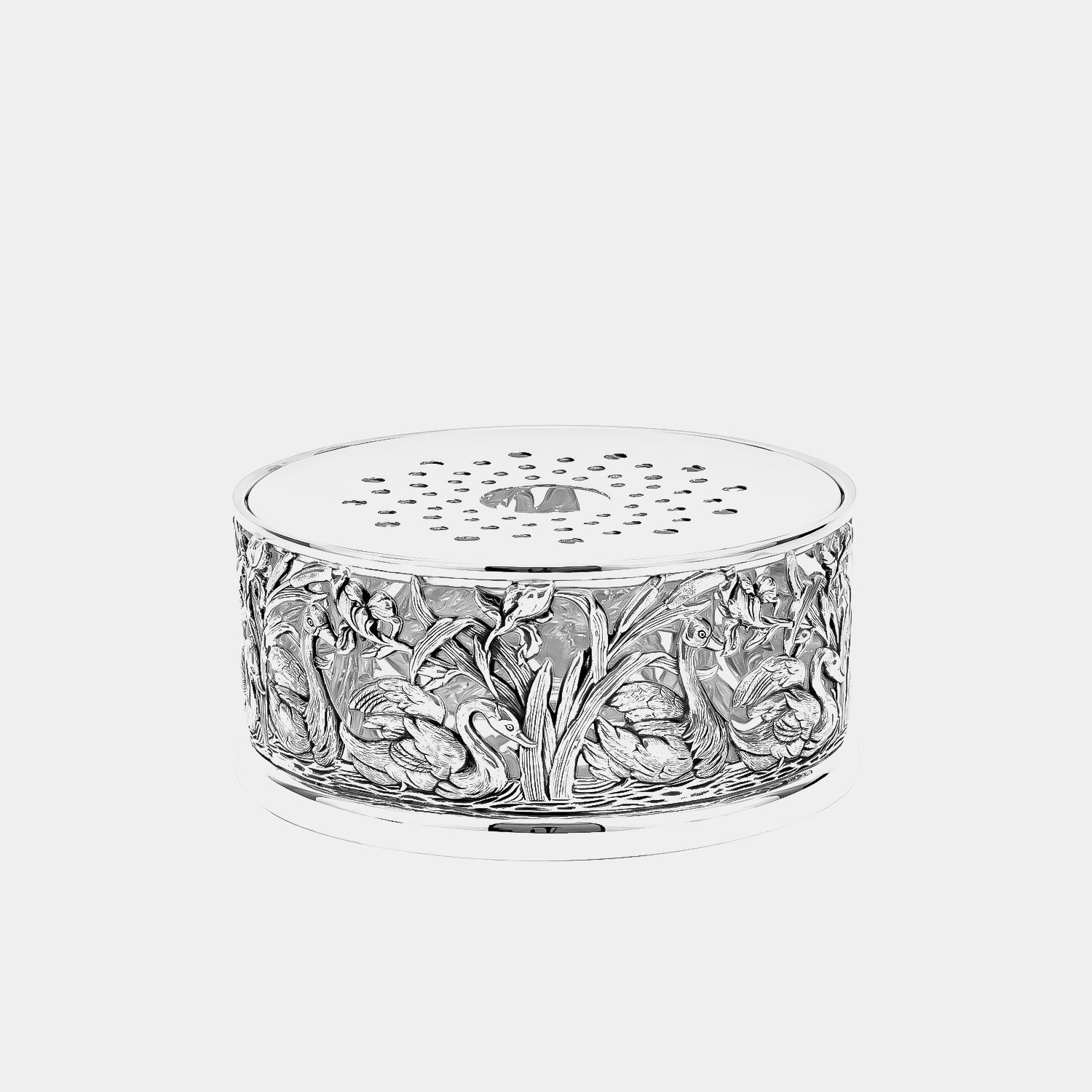 Dish Warmer with Swans Decorations, Silver-plated – ANTORINI®