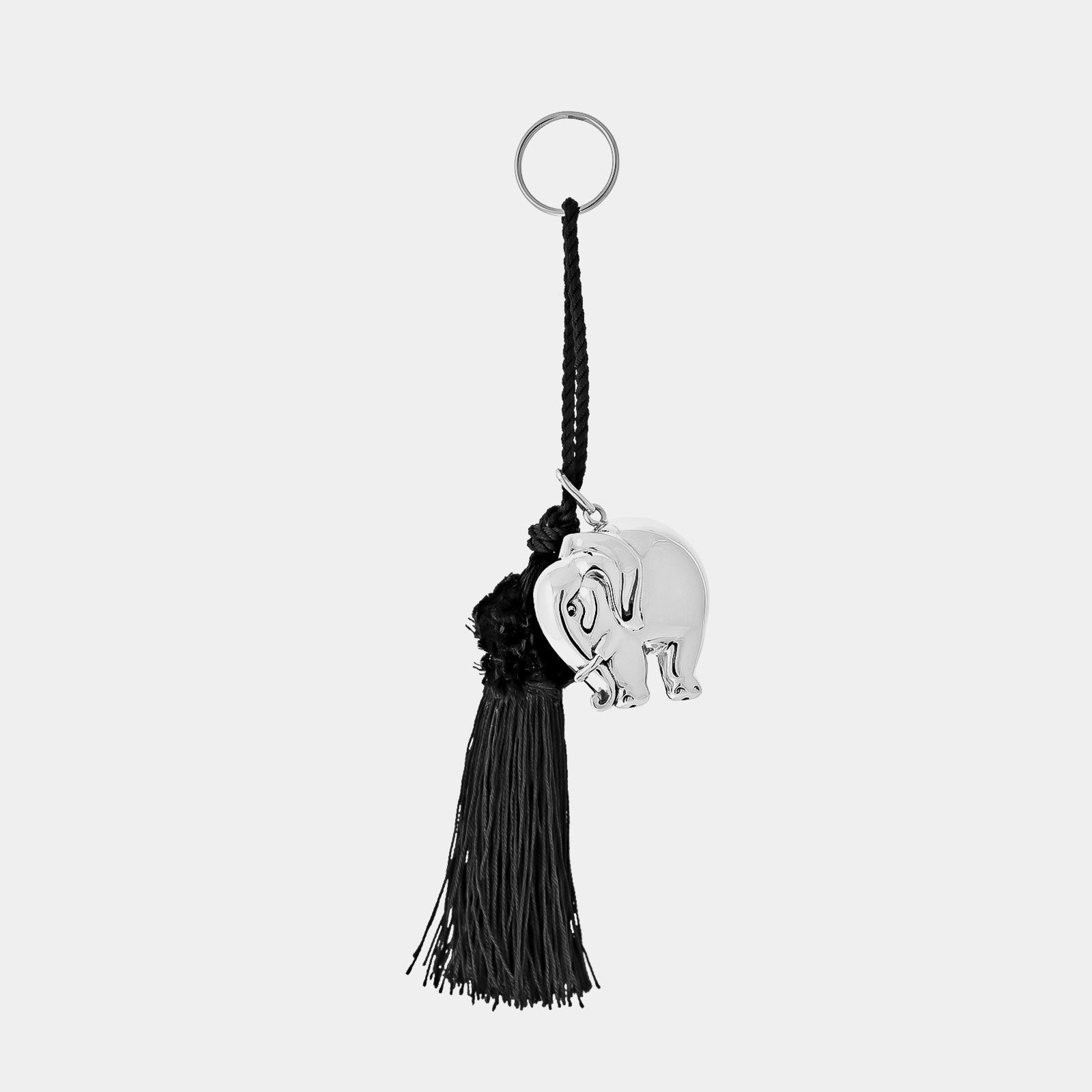 Keyring with Tassels and Elephant, silver-plated – ANTORINI®