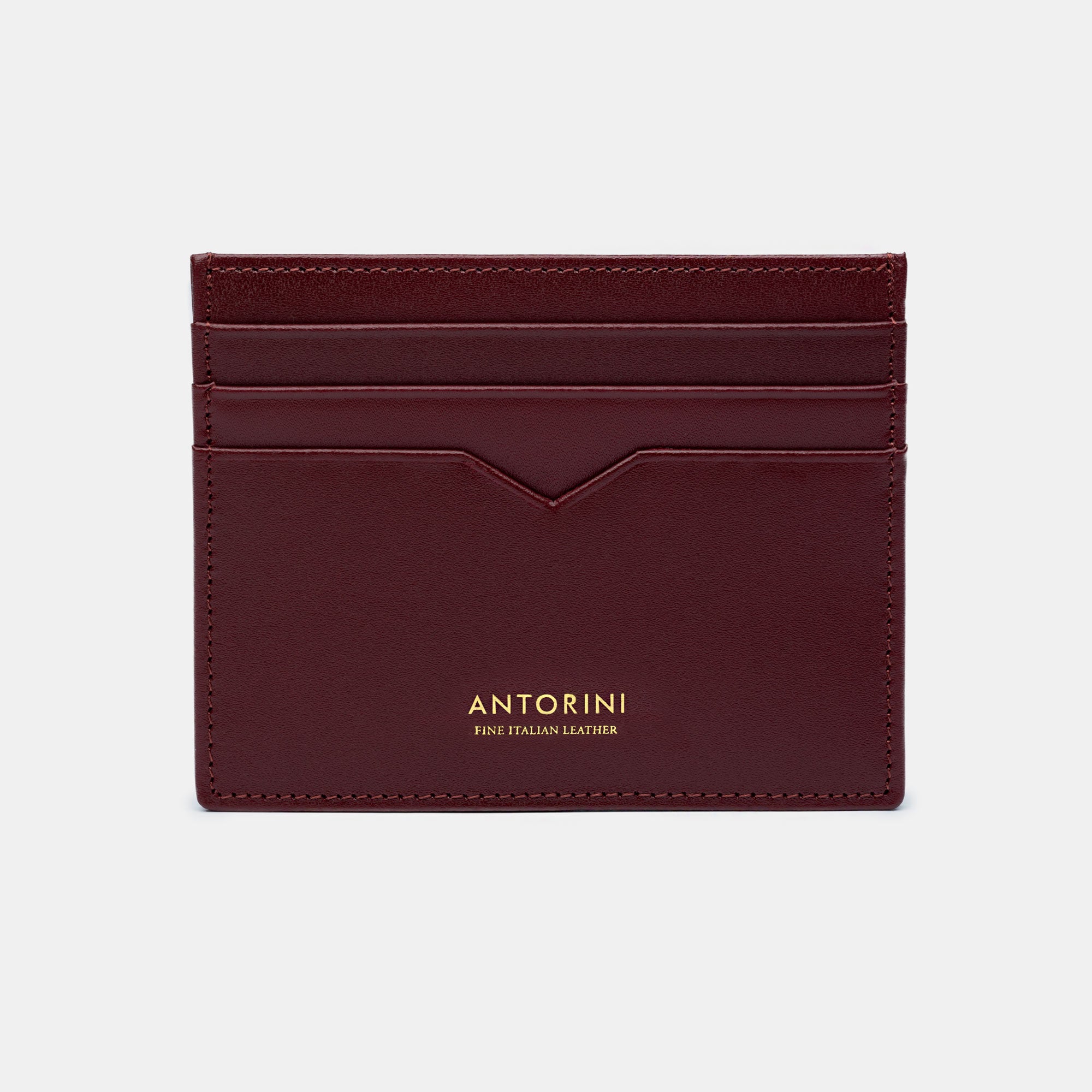 Leather Card Wallet in Burgundy – ANTORINI®