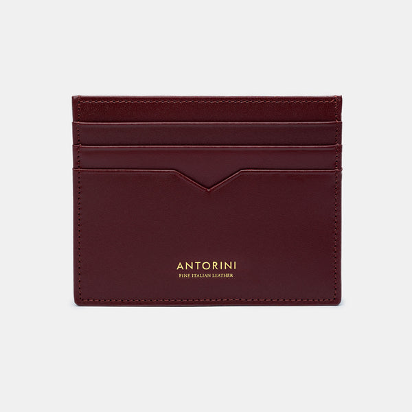 Leather Card Wallet in Burgundy – ANTORINI®