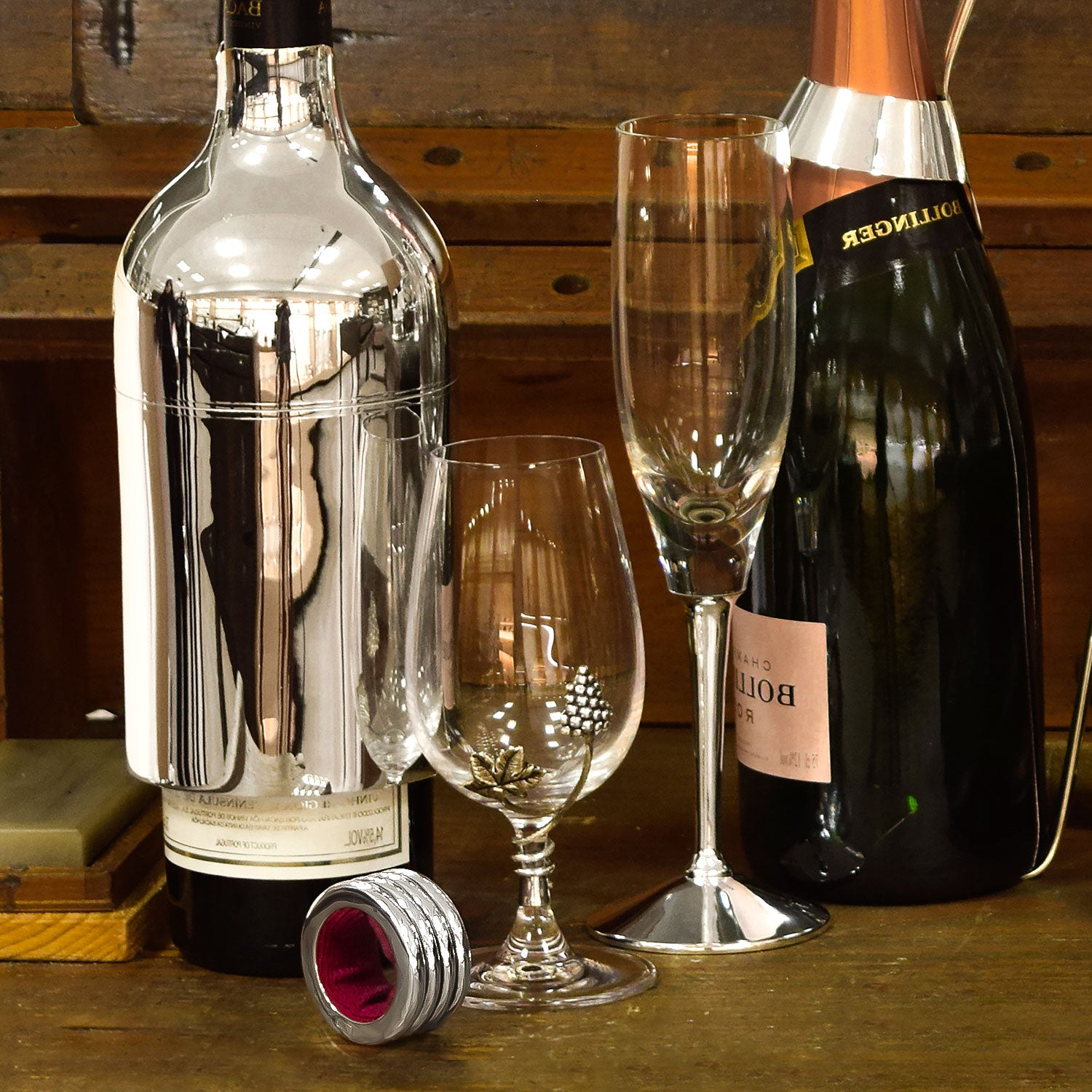 Silver Plated Drop Stopper Collar for Wine – ANTORINI®