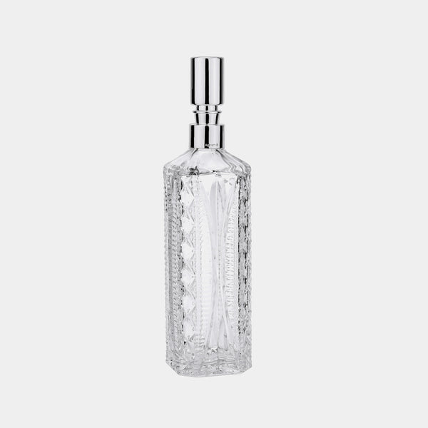 Crystal Whiskey Bottle, Silver-Plated Decoration – ANTORINI®