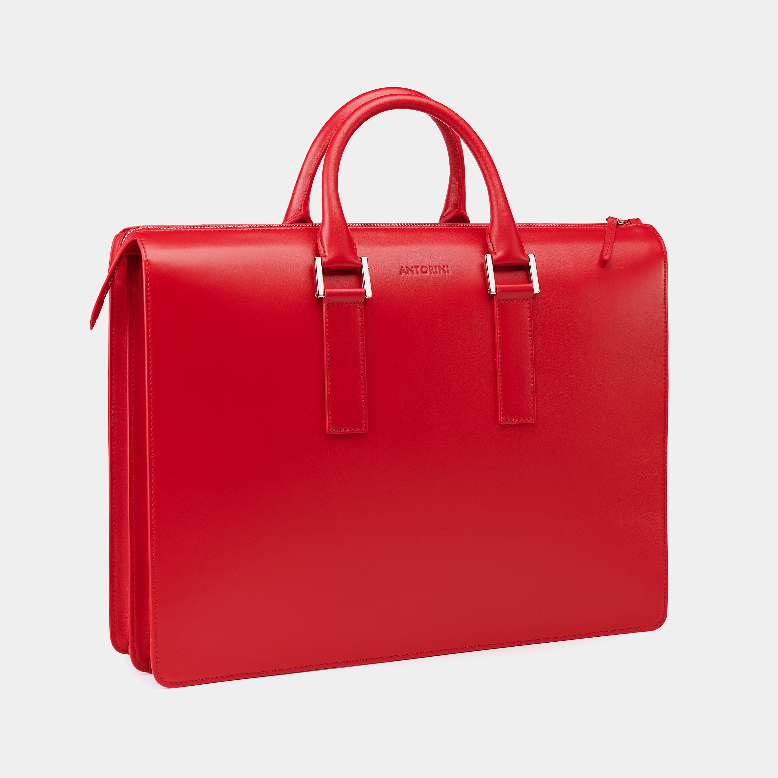 Leather Briefcase in Red – ANTORINI®