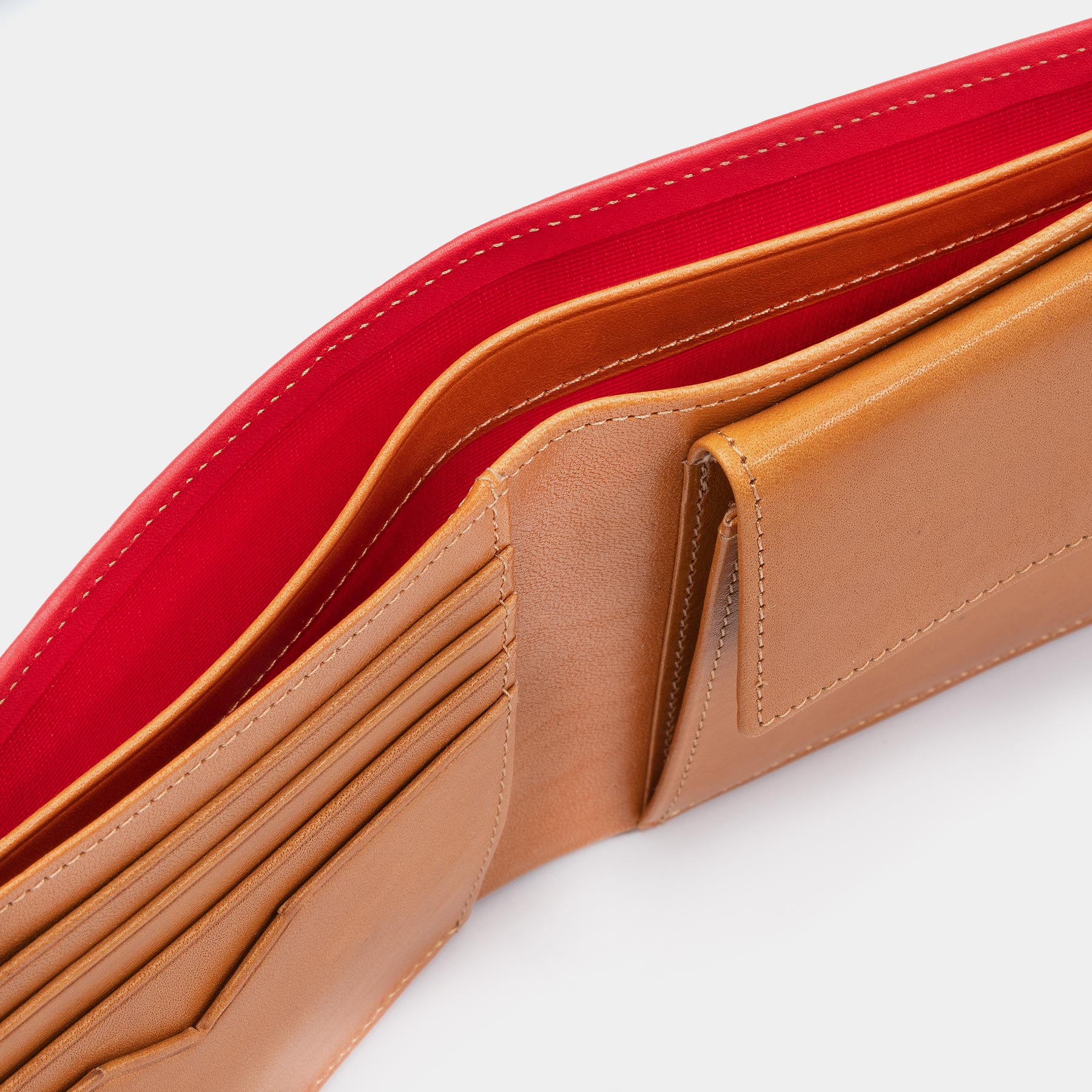 Men's Leather Wallet in Red and Cognac, Limited Edition – ANTORINI®