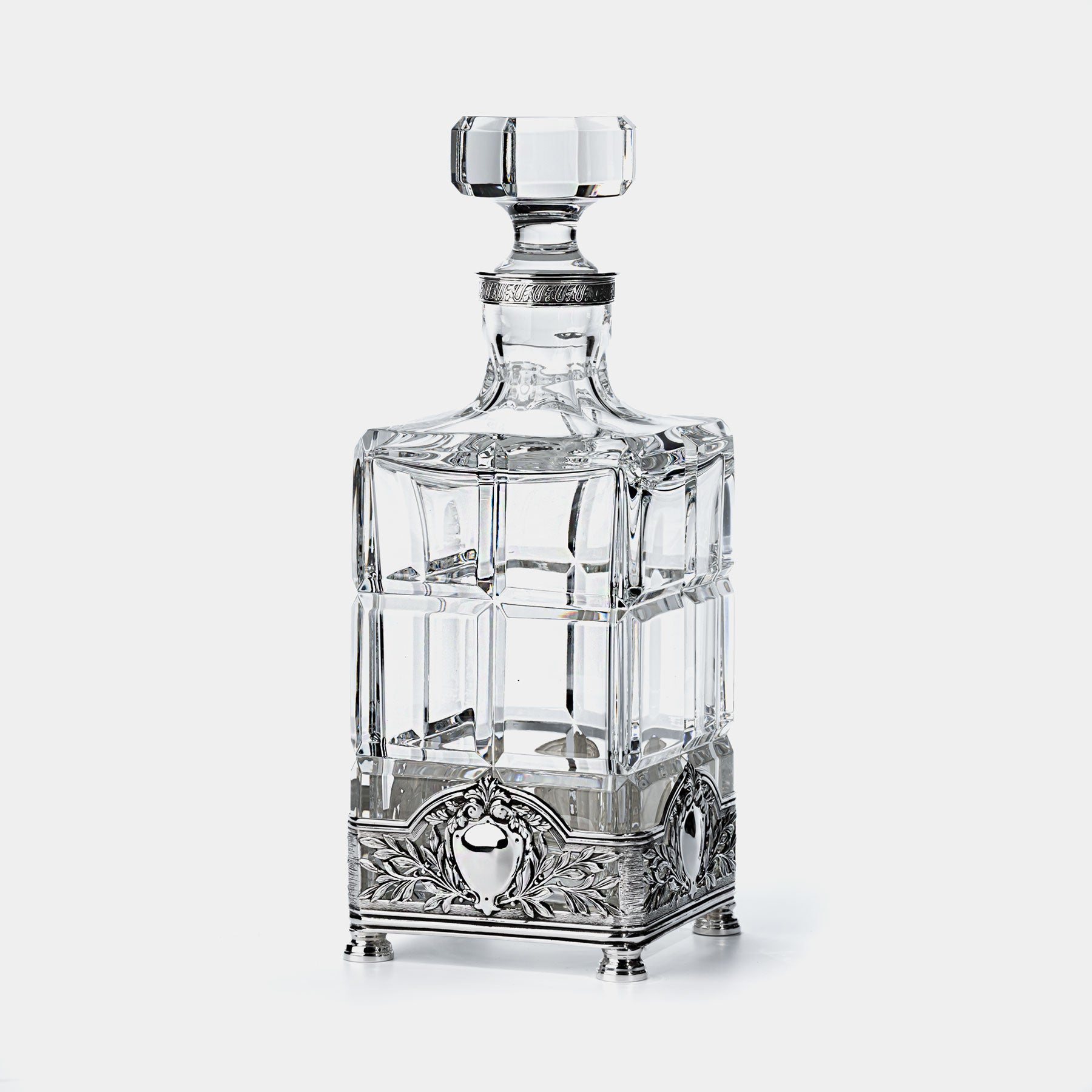 Crystal Carafe Wien, Silver-Plated Decoration – ANTORINI®